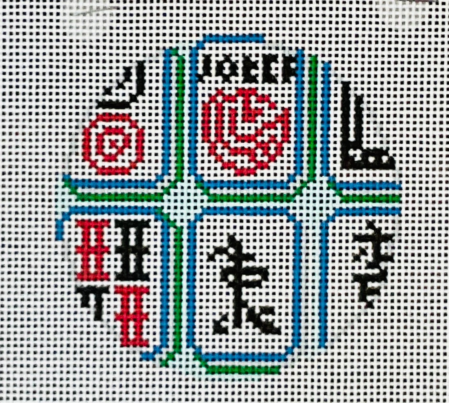 Mahjong Tiles Round – STITCH