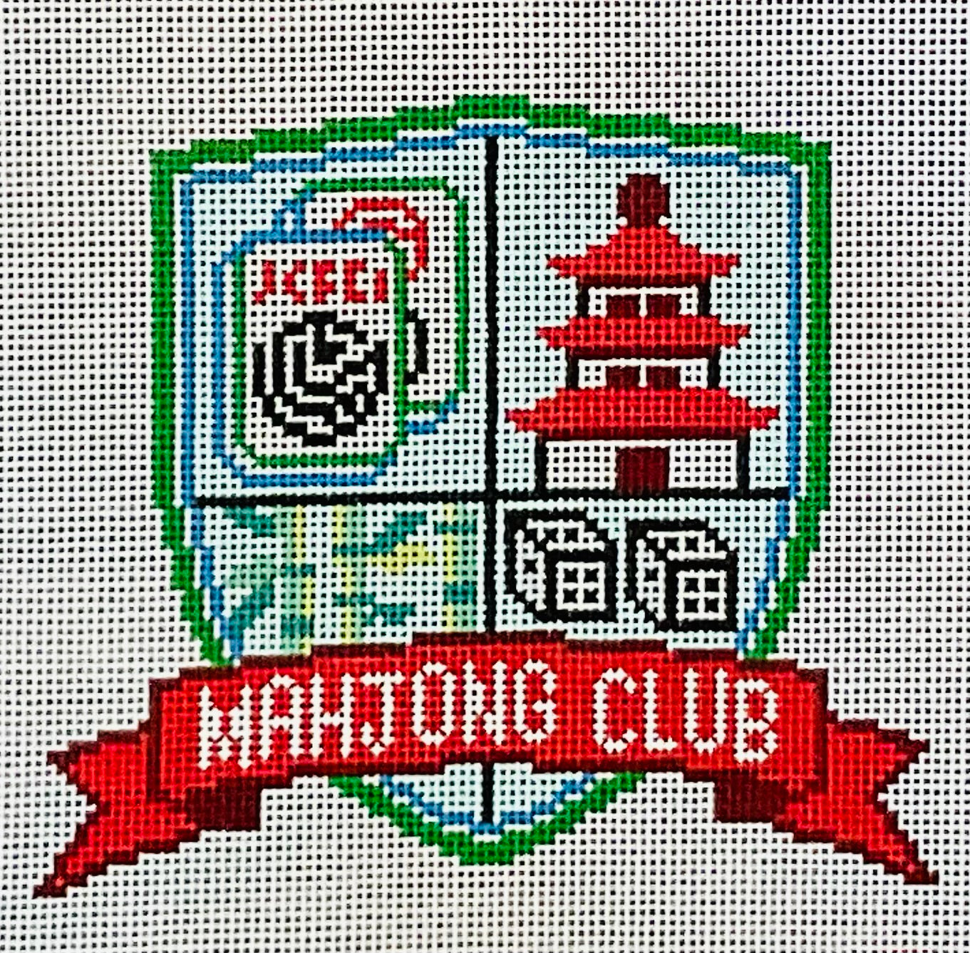 Mahjong Crest Traditional Colors – STITCH